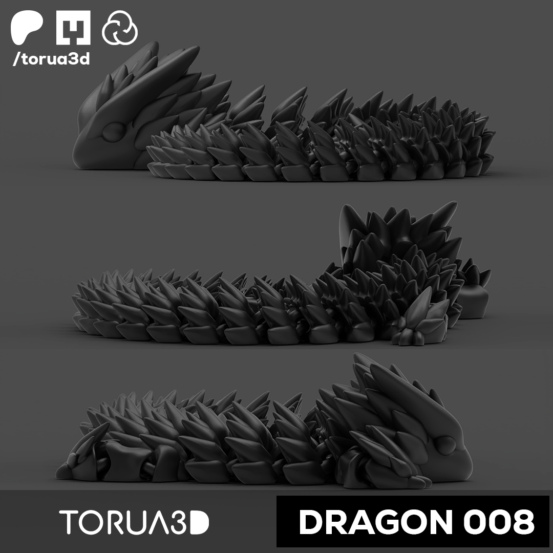 Articulated Dragon 008 | File STL by Torua3D | Printables Store