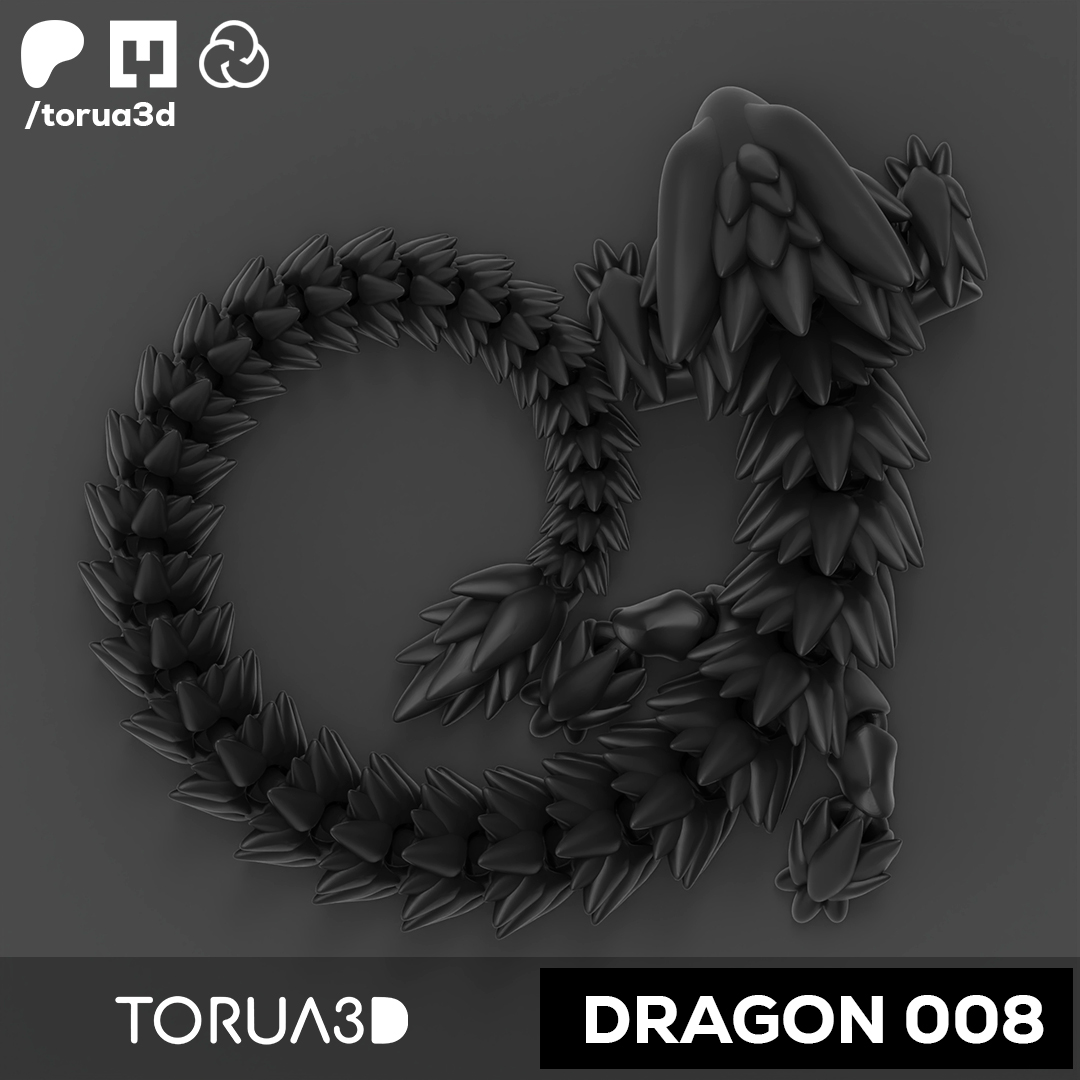Articulated Dragon 008 | File STL by Torua3D | Printables Store