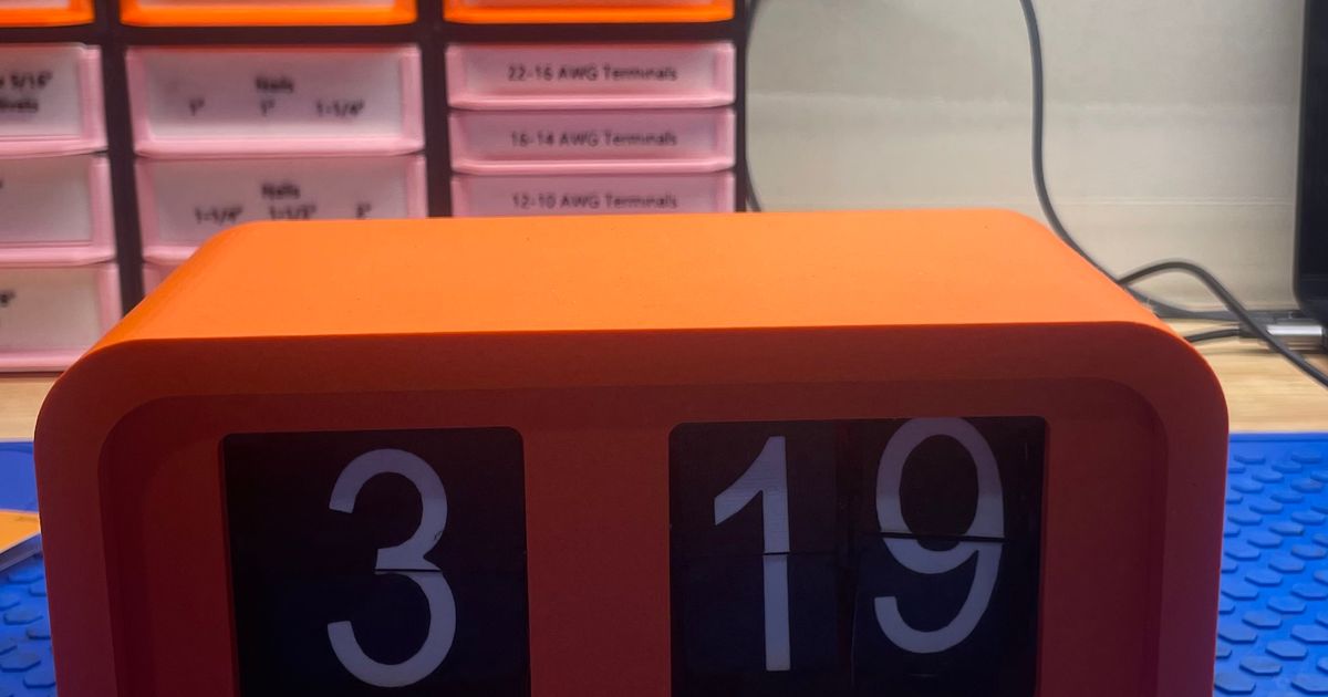 Flip Clock Case by Jacob Lightfoot | Download free STL model ...