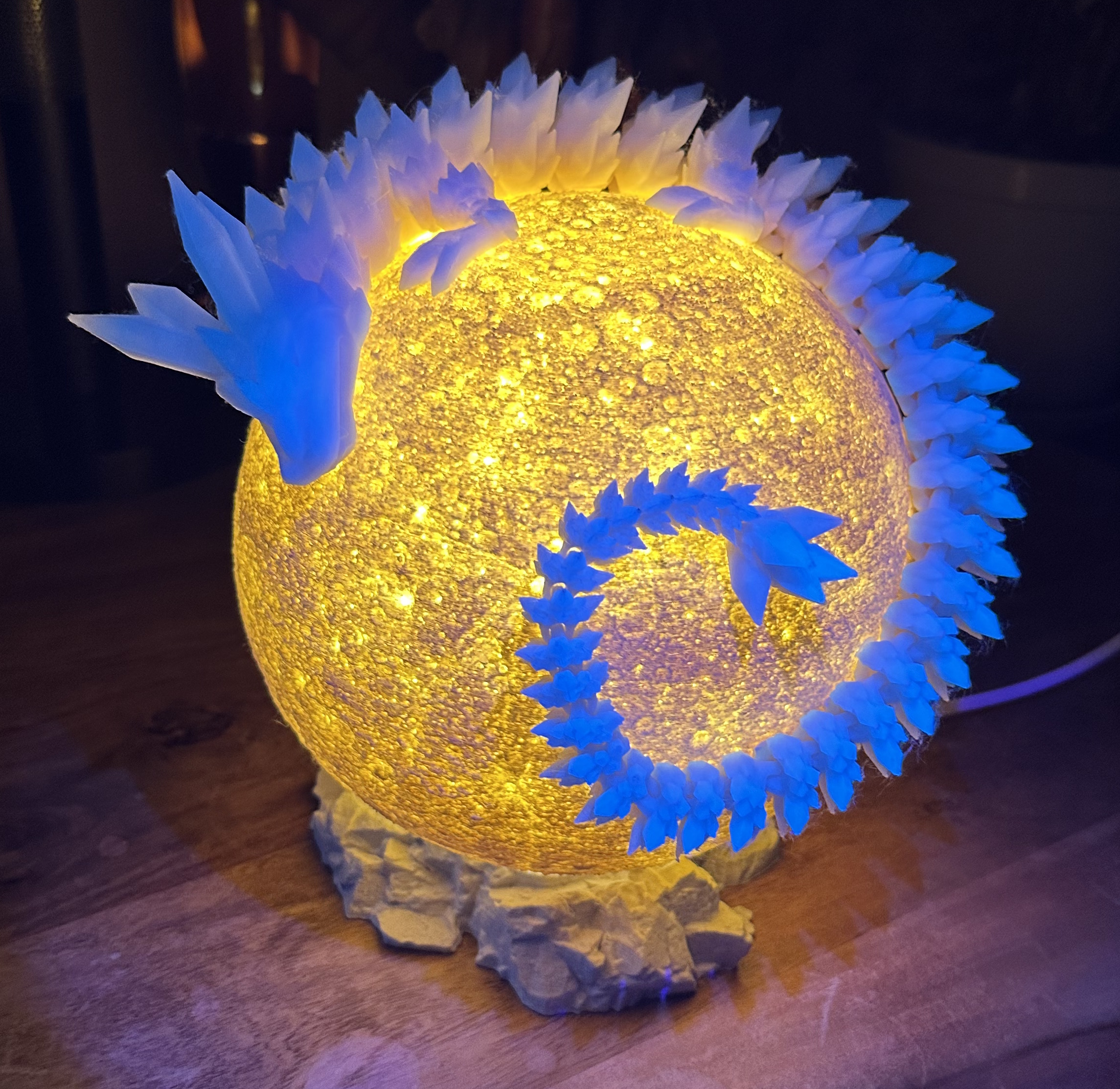 Floating Moon Rock Base stand for the (HD) Designer Lithophane Moon ...