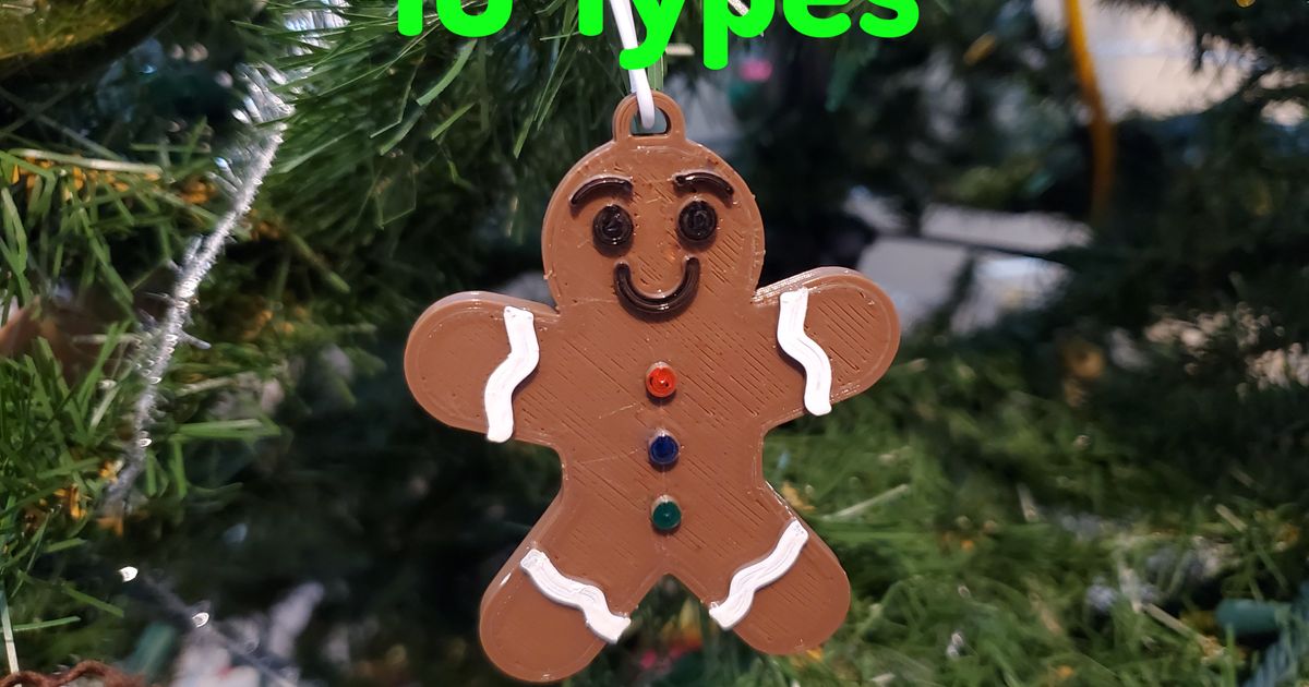 Christmas Gingerbread Men by DR 3D | Download free STL model ...