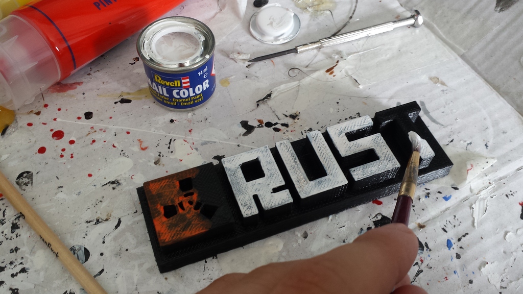 rust logo (game) by Douwe Miedema | Download free STL model ...