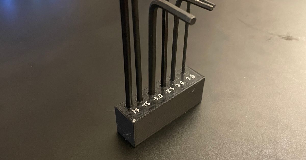 Allen Key Holder 1.5mm - 3.0mm (With Torx Slots) by Minkas_ | Download ...