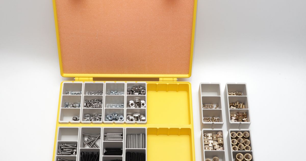 Rugged Box with Modular Slots (Parametric) - Shallow height (multi row version) por Whity ...