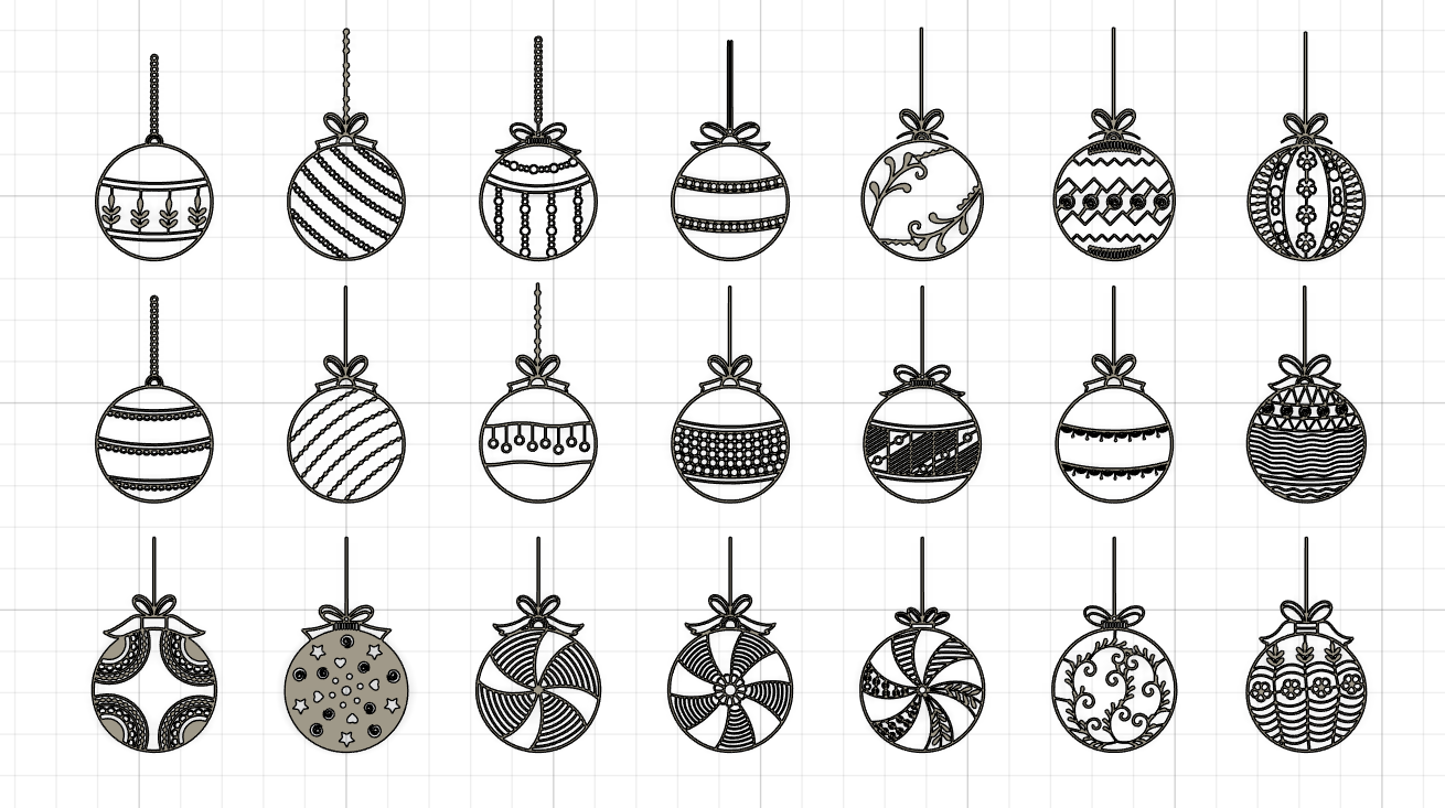 Big set of golden xmas bauble symbols design for christmas decoration ...