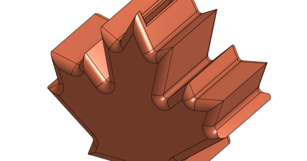 Canadian Maple Leaf Piggy Bank by MeisterGig | Download free STL model ...