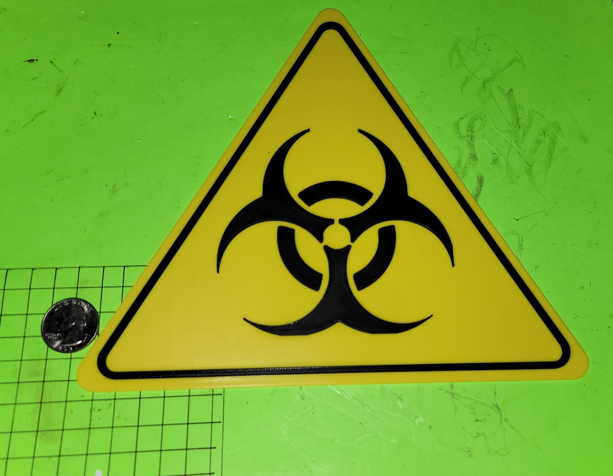 Easy multicolor print - Biohazard sign for your workshop, bathroom ...