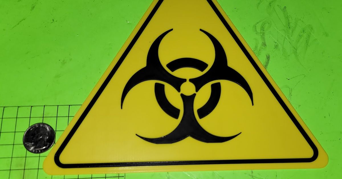 Easy multicolor print - Biohazard sign for your workshop, bathroom ...