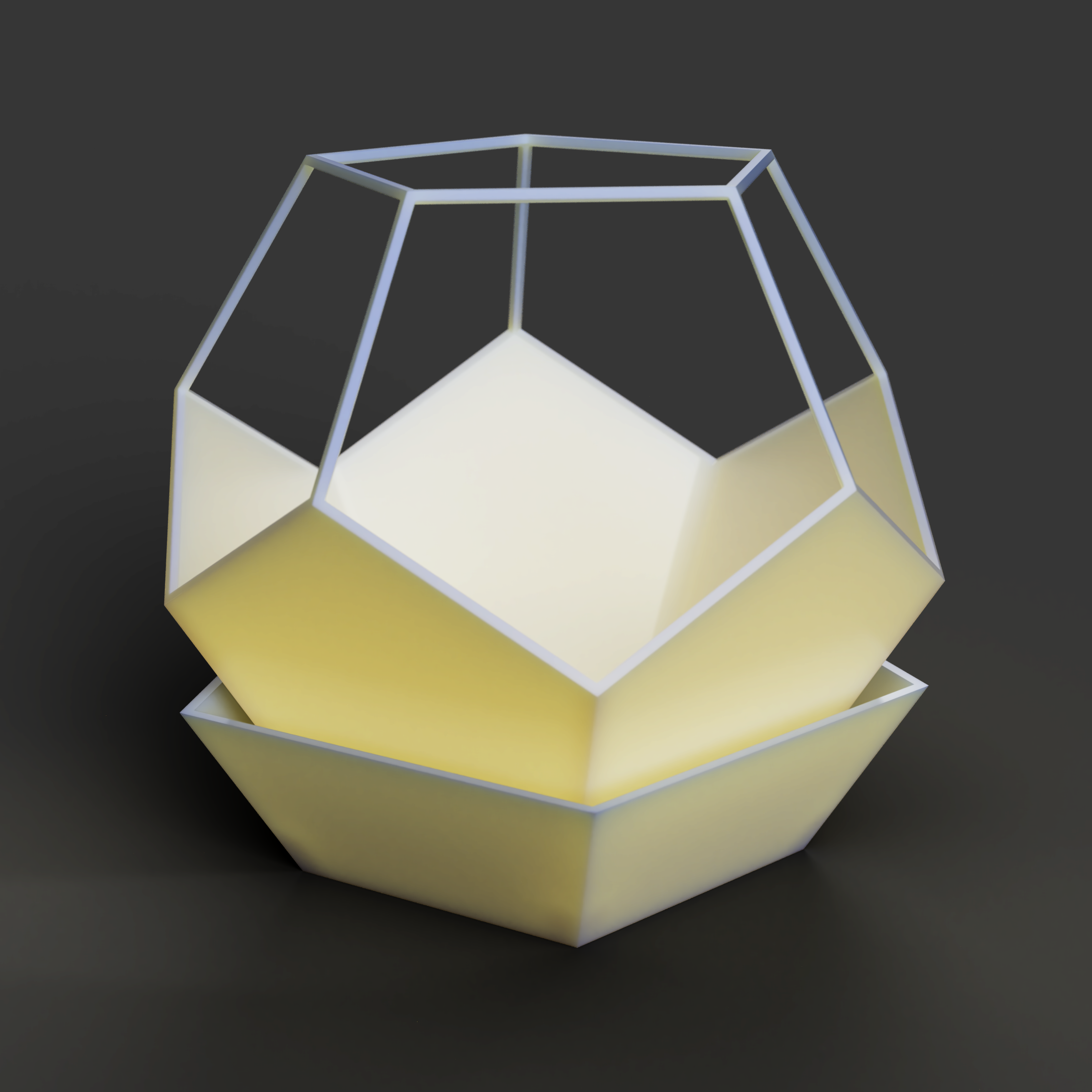 Flower Pot, Dodecahedron, With Saucer Base by Vladimir Jonas | Download ...
