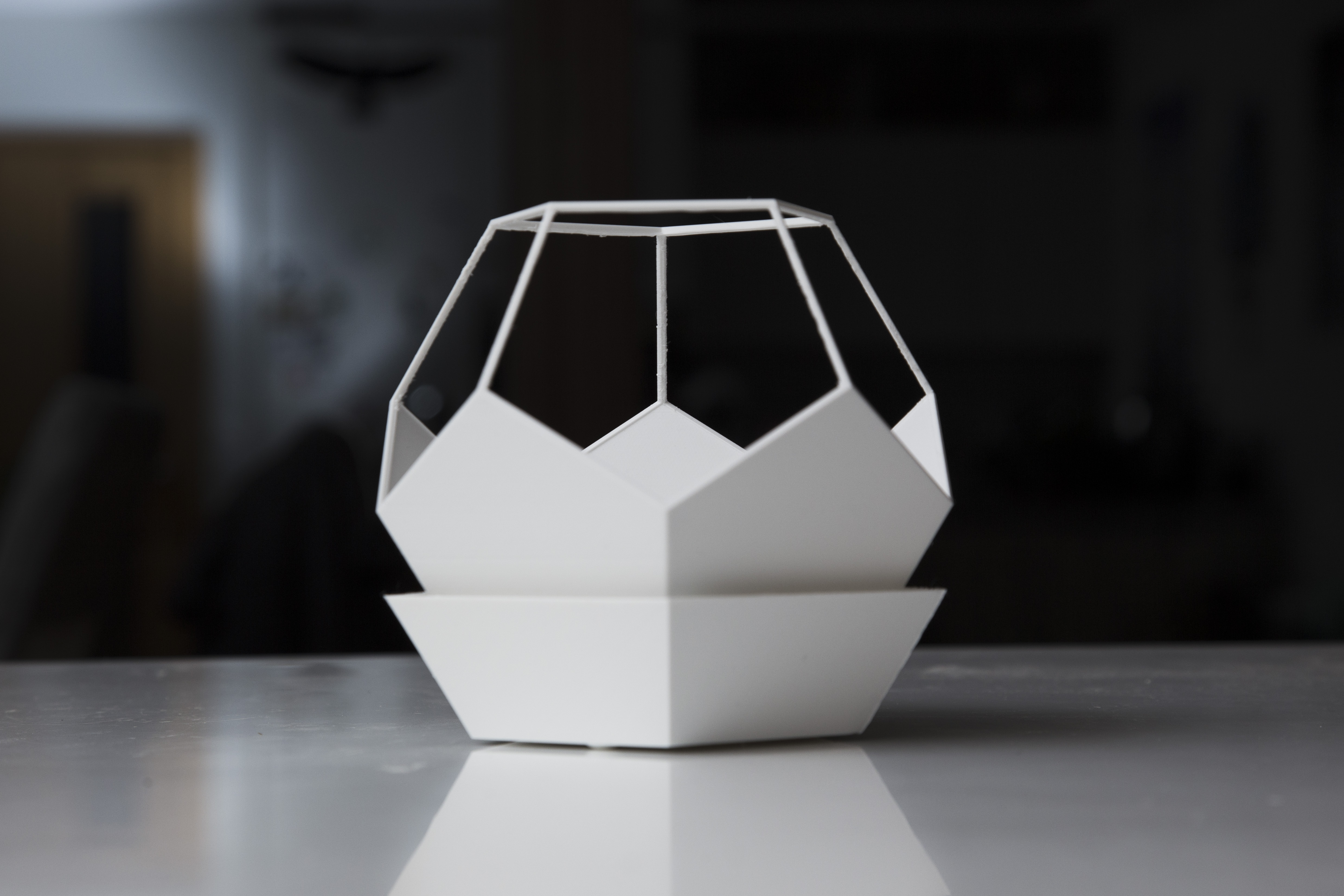 Flower Pot, Dodecahedron, With Saucer Base by Vladimir Jonas | Download ...