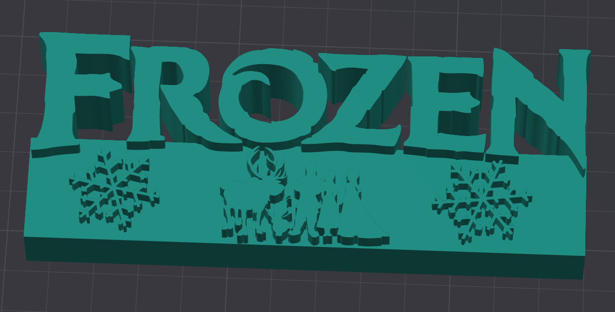 Frozen Sign by Narack | Download free STL model | Printables.com