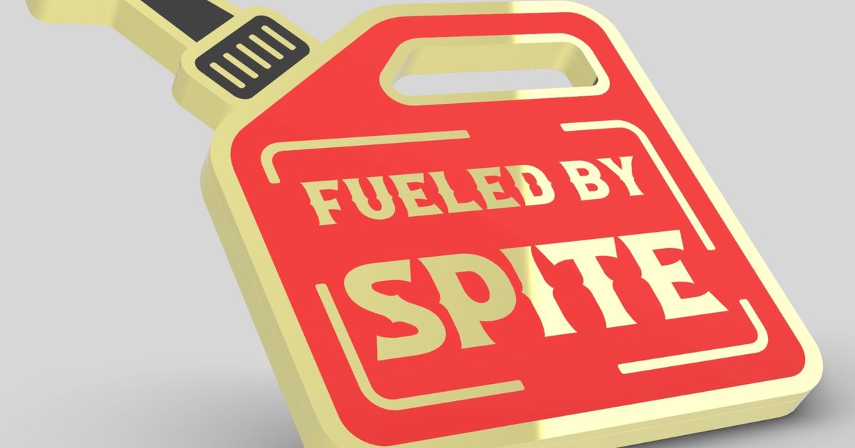 Fueled by Spite Enamel Pin by GHost_74 | Download free STL model ...