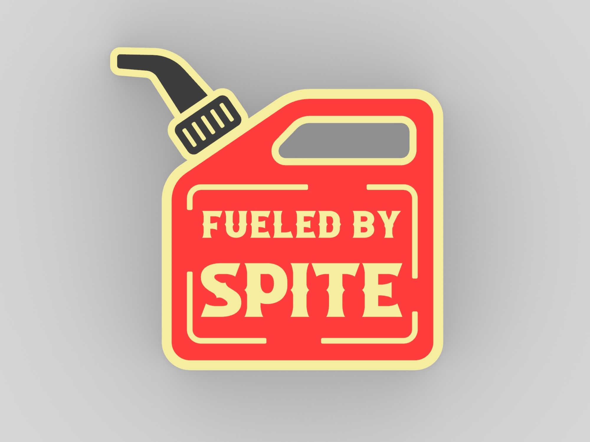 Fueled by Spite Enamel Pin by GHost_74 | Download free STL model ...