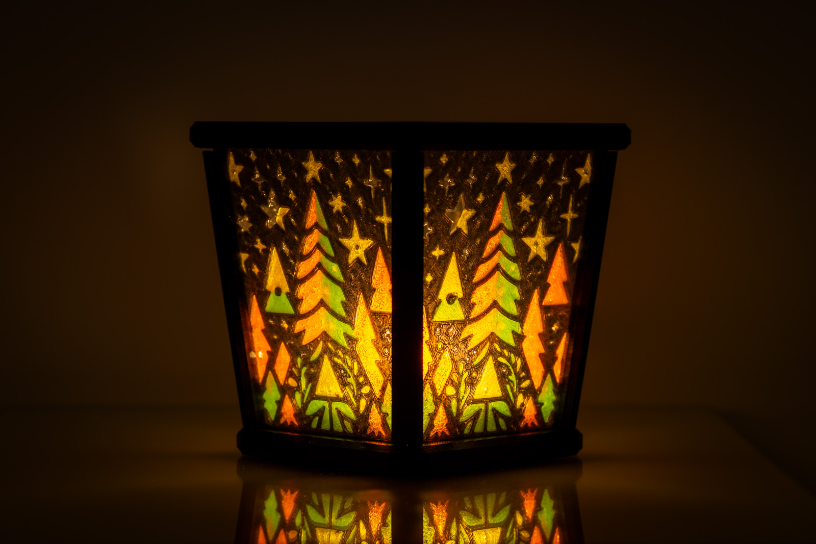 Night of Stars - Multicolor Winter-Themed Side Panel Design by Lucky ...