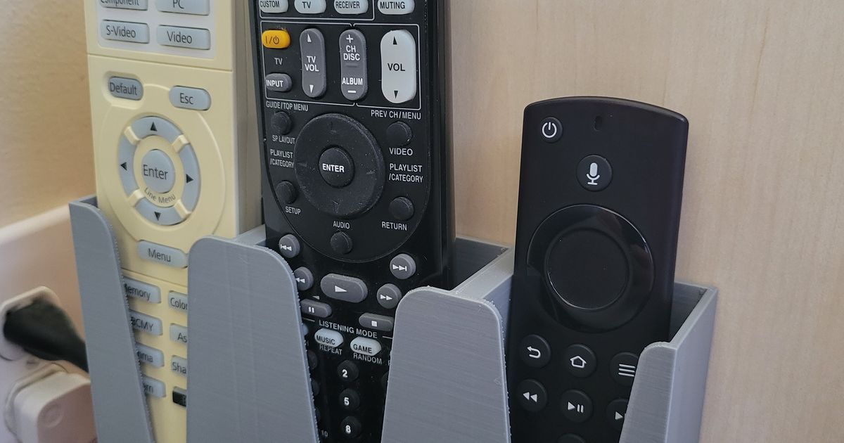 Parametric Remotes Holder by Matt Boisne | Download free STL model ...