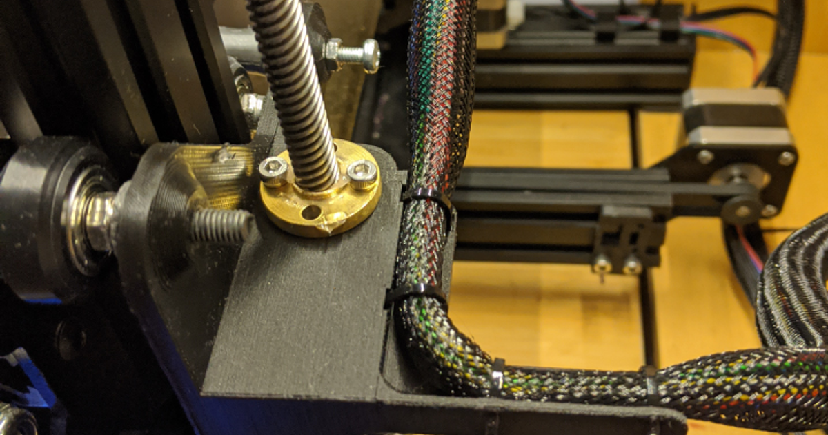 Ender-3 Dual-Z Plate with Wire Guide by dmarting | Download free STL ...