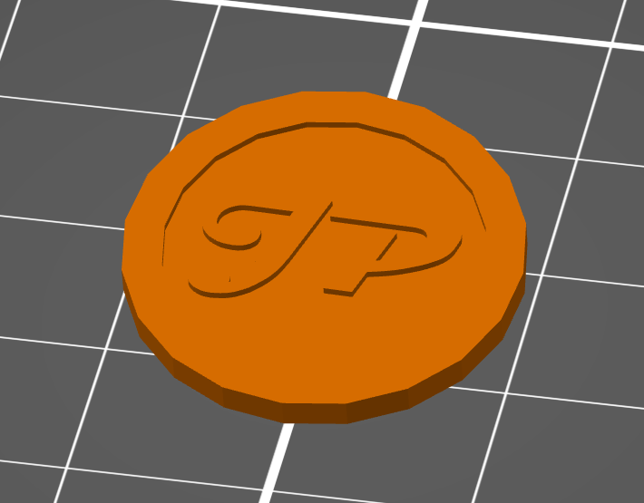 Münze mit "JP" (50 Pfennig) by Pedda83 | Download free STL model ...