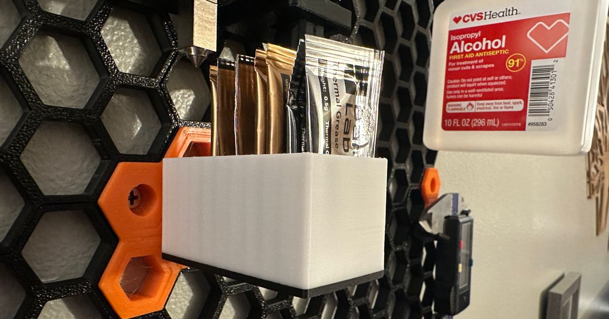 Bambu Labs Lube & Grease Packet Holder for Honeycomb Storage Wall by ...