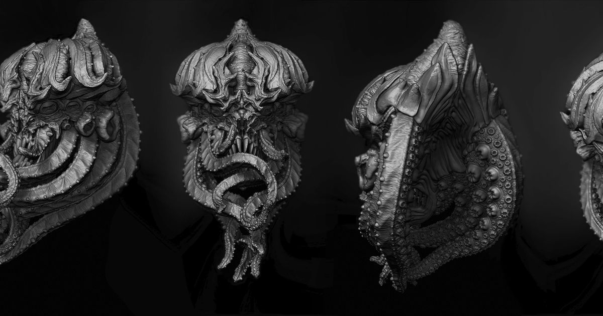 Cthulhu head von tes3d | Kostenloses STL-Modell herunterladen ...