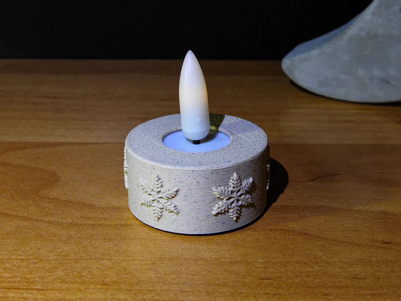 Led tea light case snowflake by DSt | Download free STL model ...