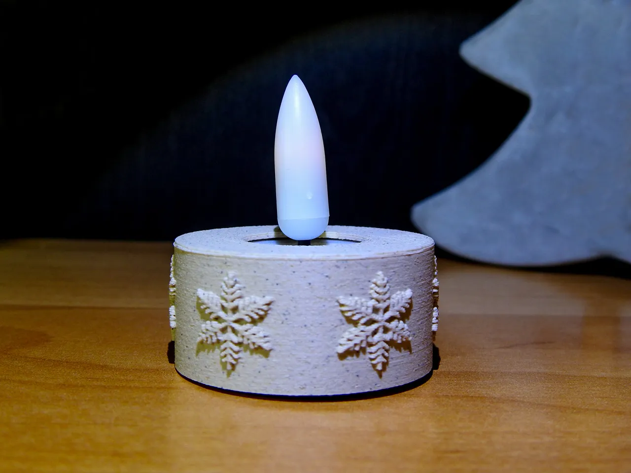 Led tea light case snowflake by DSt | Download free STL model ...