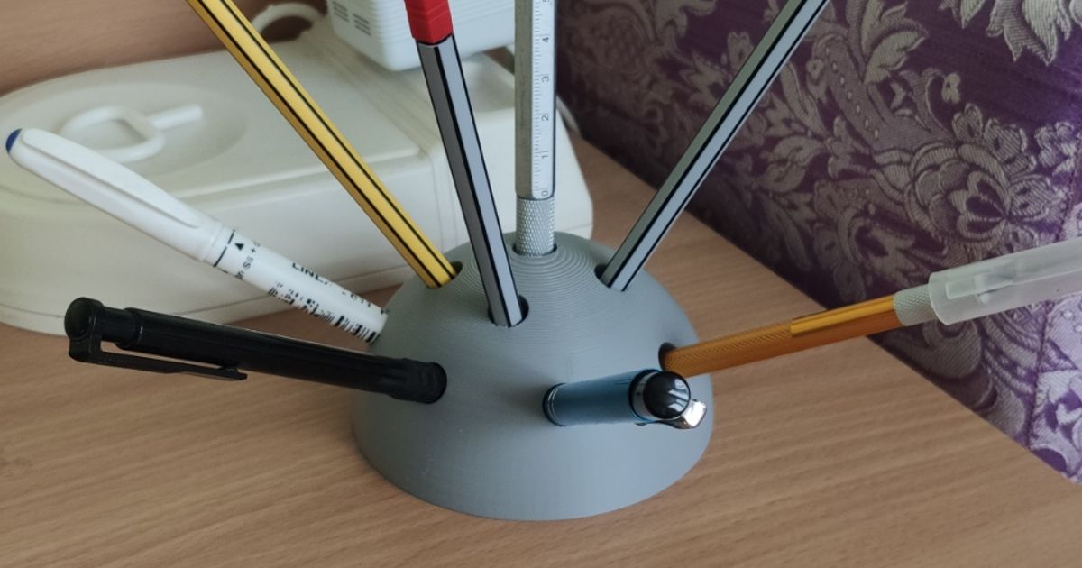 Freestyle pen holder by Martin | Download free STL model | Printables.com