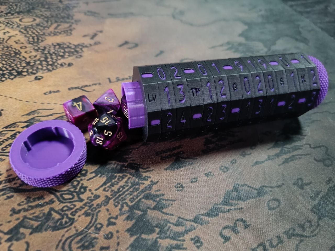 DnD/Tabletop lv, HP and Gold Counter by GamerForge | Download free STL ...