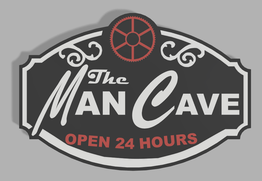 The man cave sign by Dengamleninja | Download free STL model ...