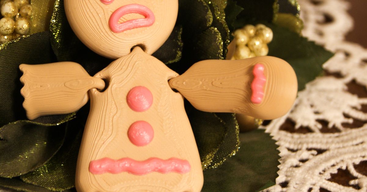 Flexi Gingerbread Man #2 by Randomizy | Printables Store
