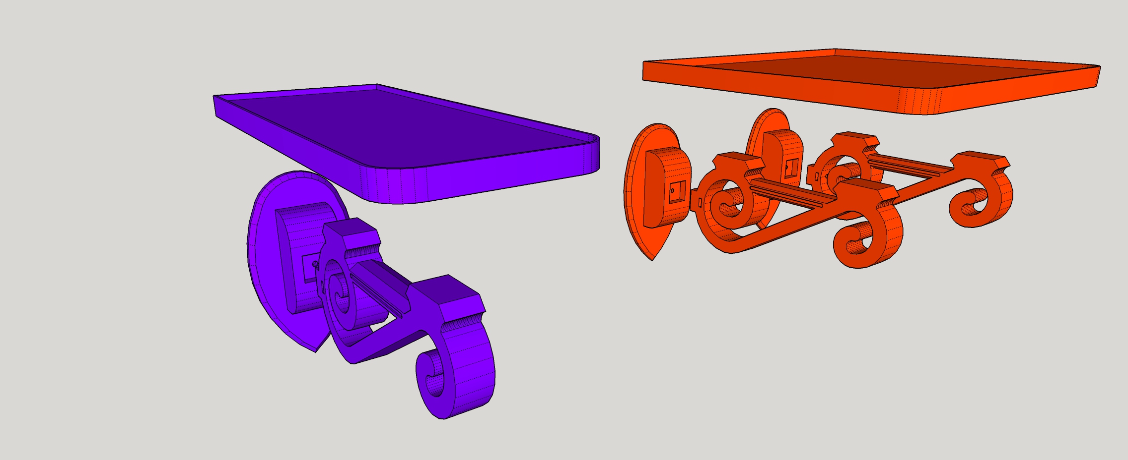 Scroll Style Shelving by Katfish Heavy Industries | Download free STL ...