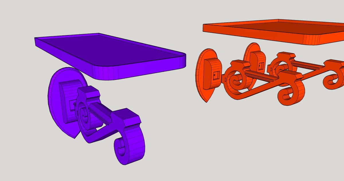 Scroll Style Shelving by Katfish Heavy Industries | Download free STL ...