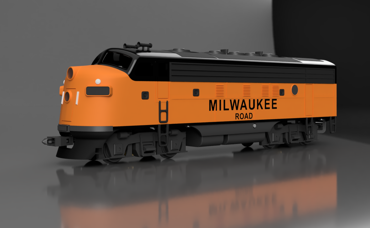 F7 Locomotive Body - AMS Milwaukee Road Livery par nullroute ...