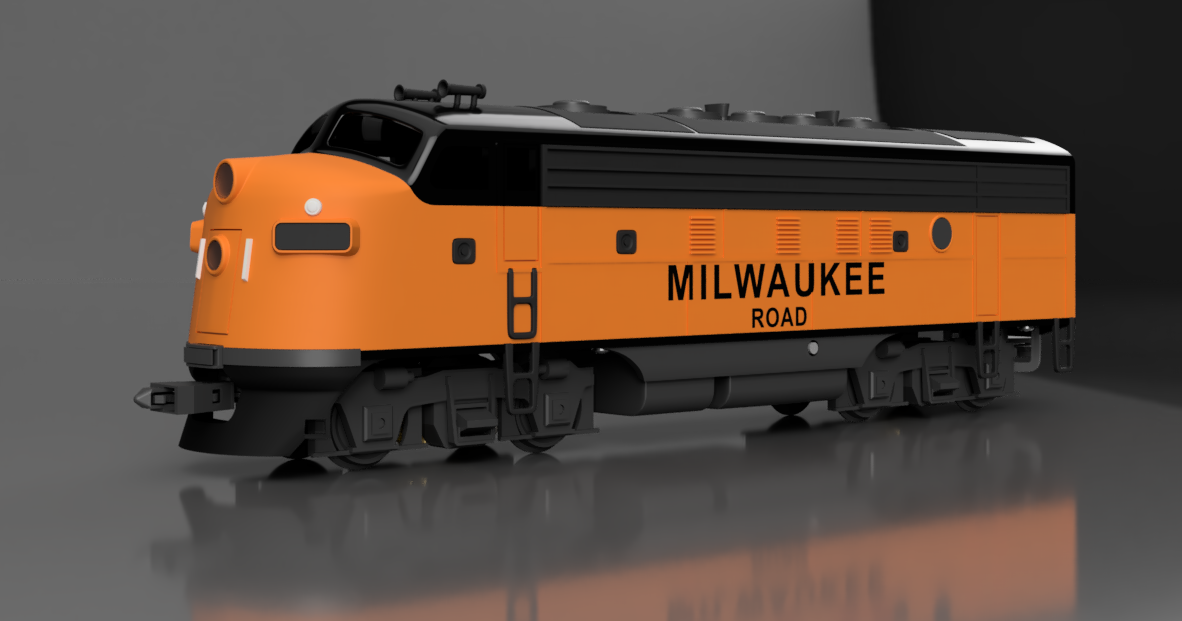 F7 Locomotive Body - AMS Milwaukee Road Livery par nullroute | Téléchargez gratuitement un ...