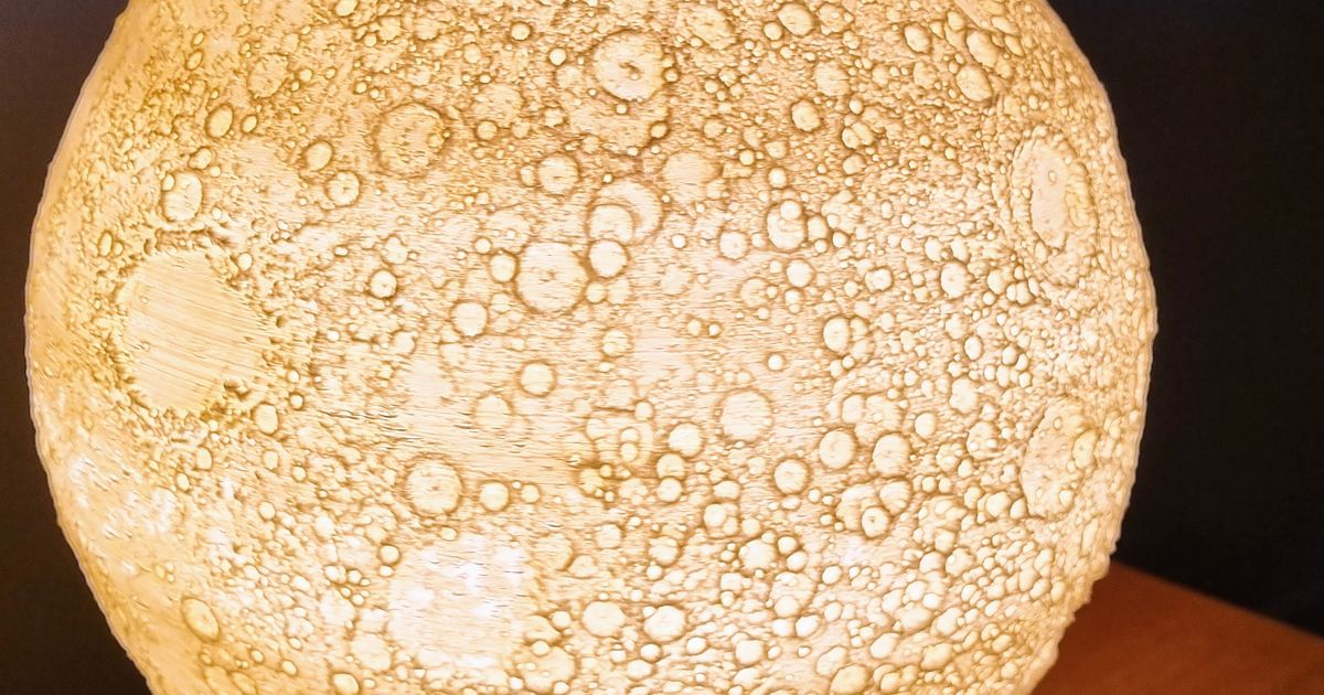 Moon Lamp - Ikea Fado 17cm by Gizmokvakk | Download free STL model ...