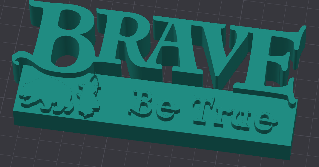 Brave Sign by Narack | Download free STL model | Printables.com