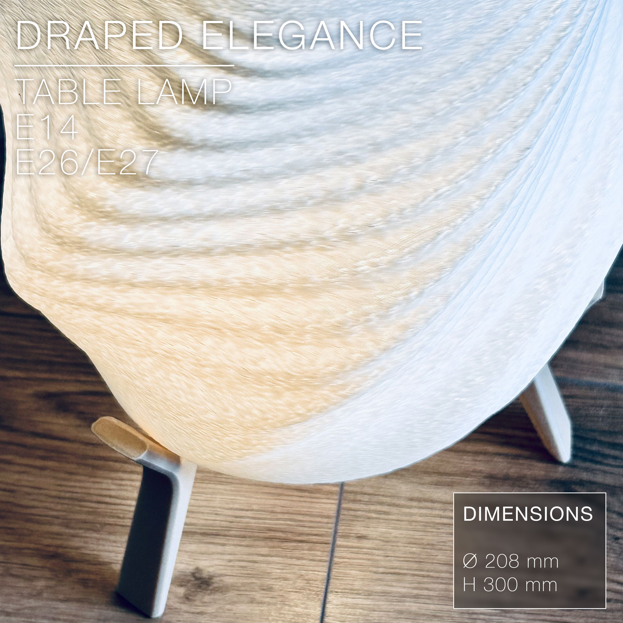 DRAPED ELEGANCE | Table Lamp by Charles Regaud | Printables Store