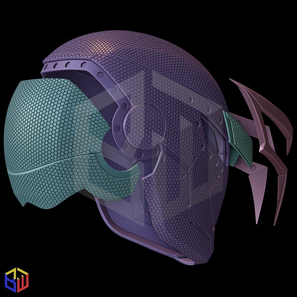 Spider-Man 2099 V2 Helmet Textured von Budwin | Kostenloses STL-Modell ...