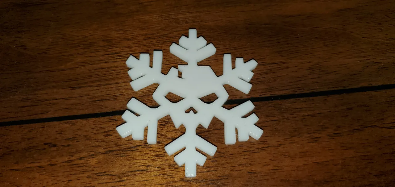 Christmas Snowflake Skull by BluePhantomCreations | Download free STL ...