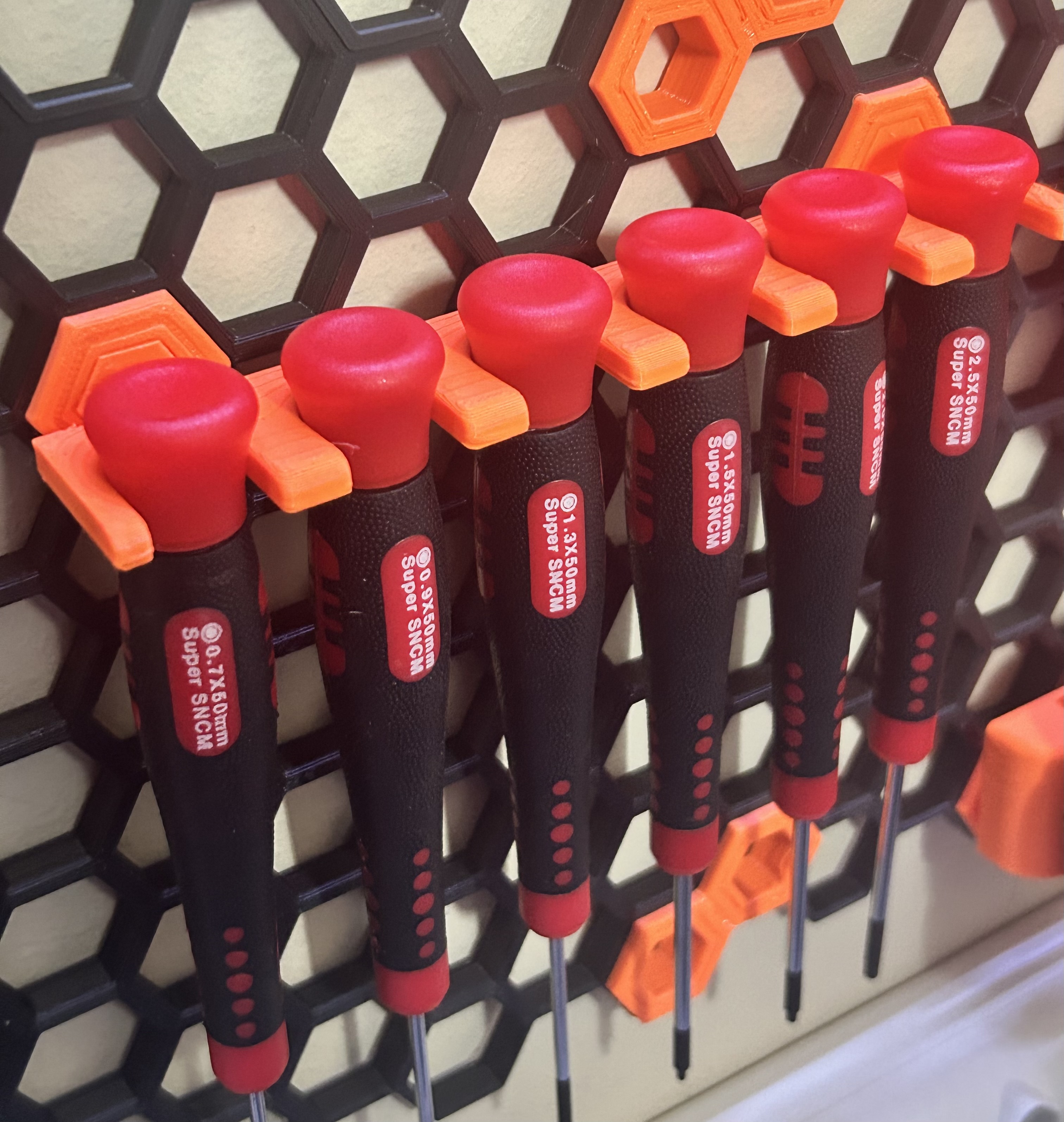 Honeycomb Storage Wall (HSW) Tork Craft hex screwdriver holder by pamyburgh | Download free STL ...