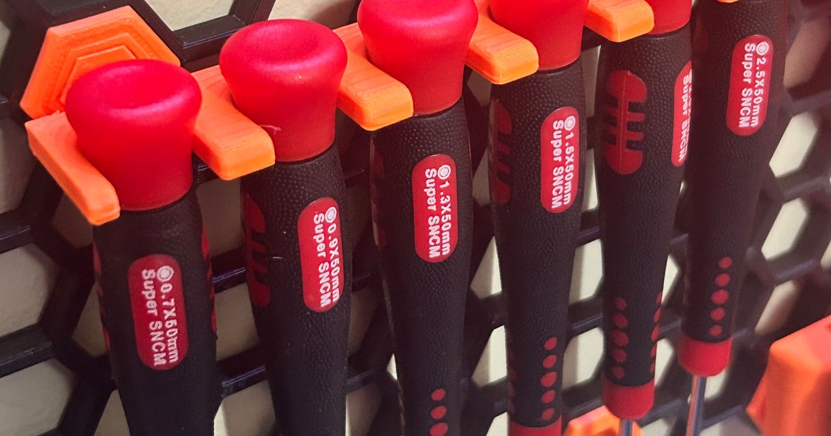 Honeycomb Storage Wall (HSW) Tork Craft hex screwdriver holder by ...