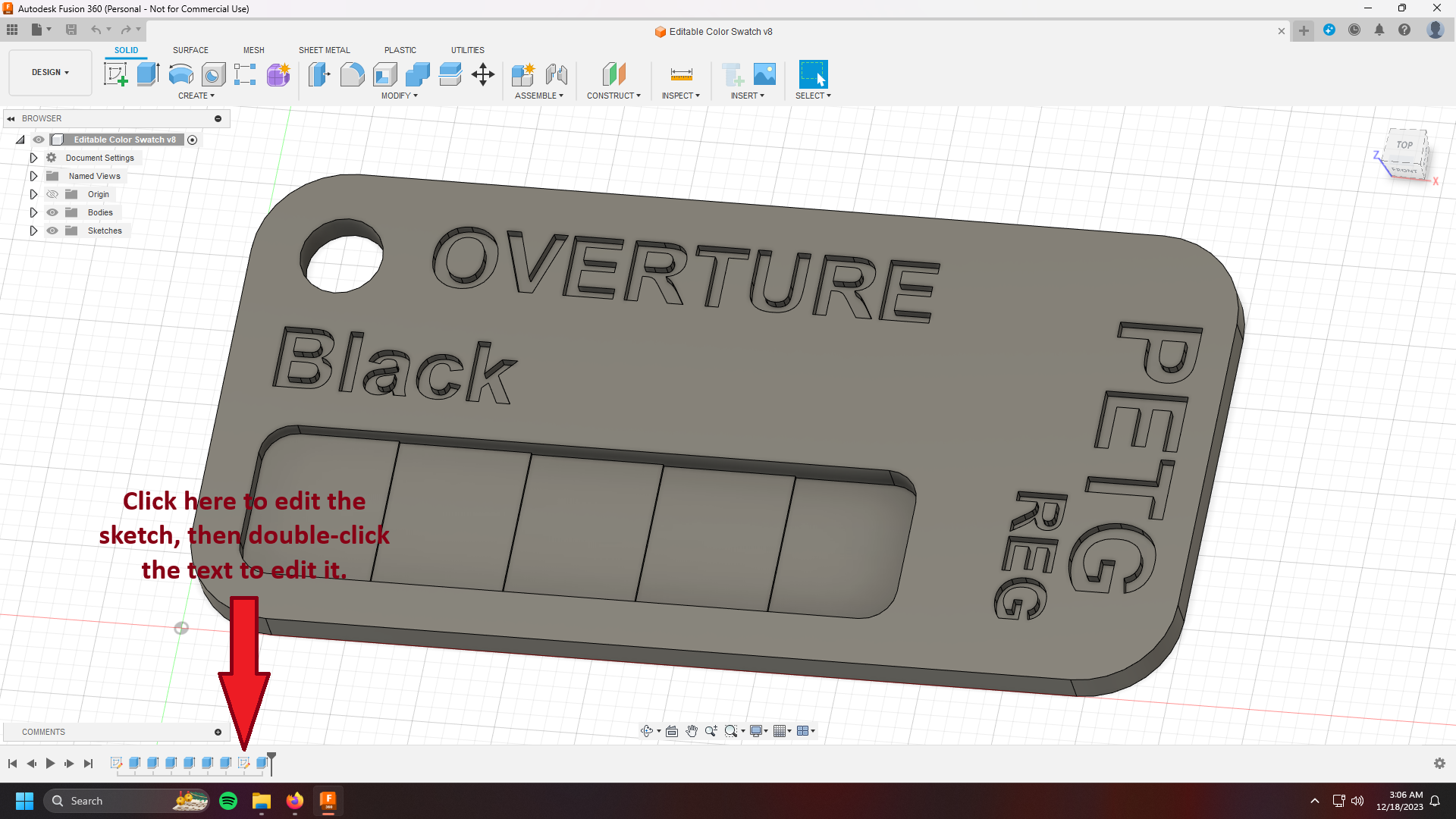 Fully Customizable Filament Swatch Sample by Imagine_3d | Download free ... Fully Customizable Filament Swatch Sample by Imagine_3d | Download free ...