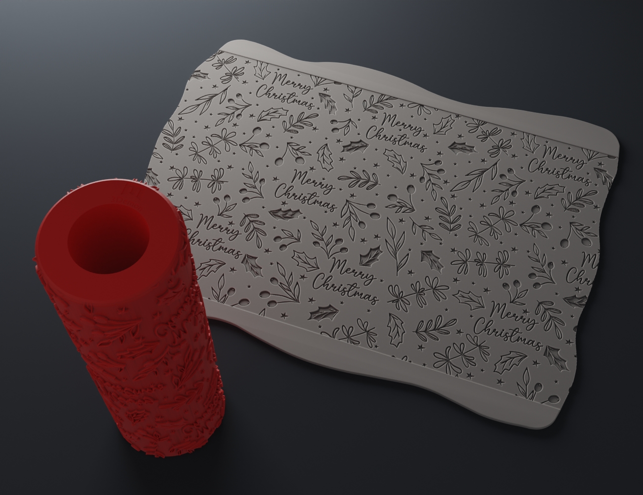 Christmas Texture Rollers for clay and dough by 3Demon's Texture ...