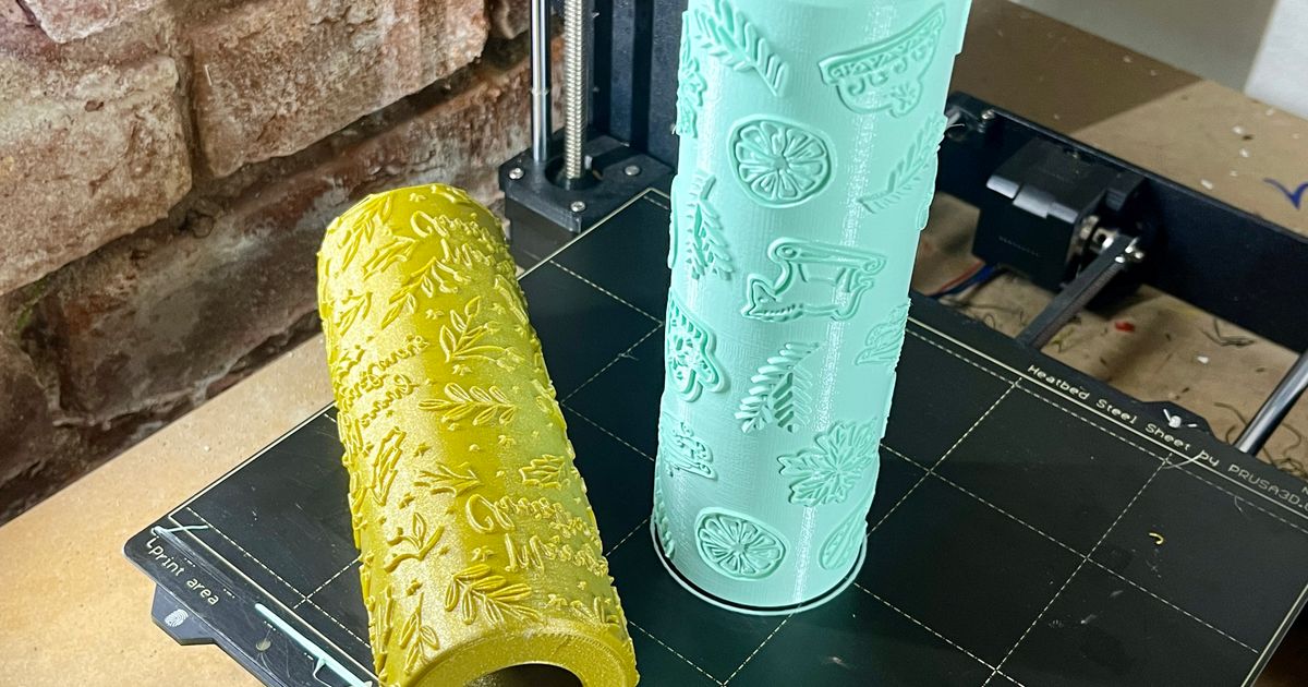 Christmas Texture Rollers for clay and dough by 3Demon's Texture ...