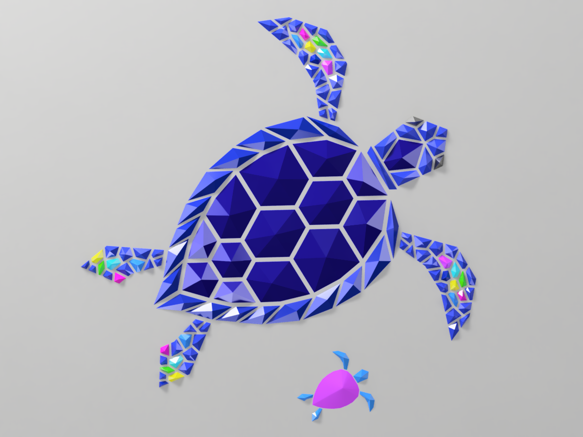 Baby Sea Turtle wall design by dgemily | Download free STL model ...