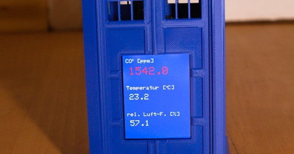 Tardis CO2-Sensor with Display by Bene | Download free STL model ...