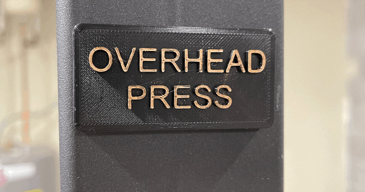 Power Rack Magnetic Label for 6x2mm magnet by davidbang | Download free ...