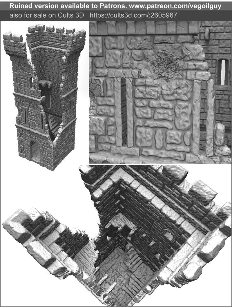 Castle / Tower (support free) by VogMan | Download free STL model ...