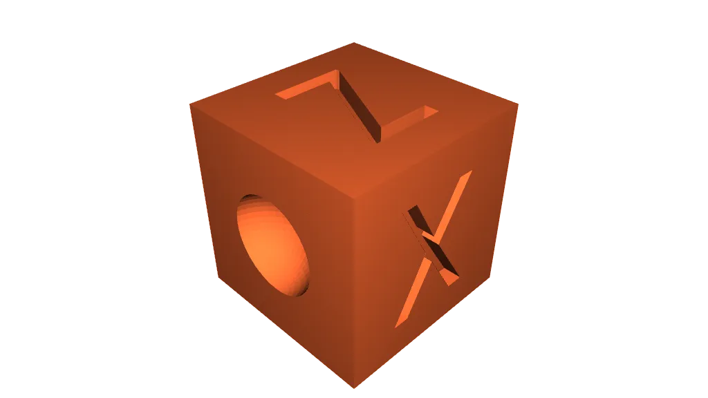 Xyz calibration cube with hole by MEGAMES | Download free STL model ...
