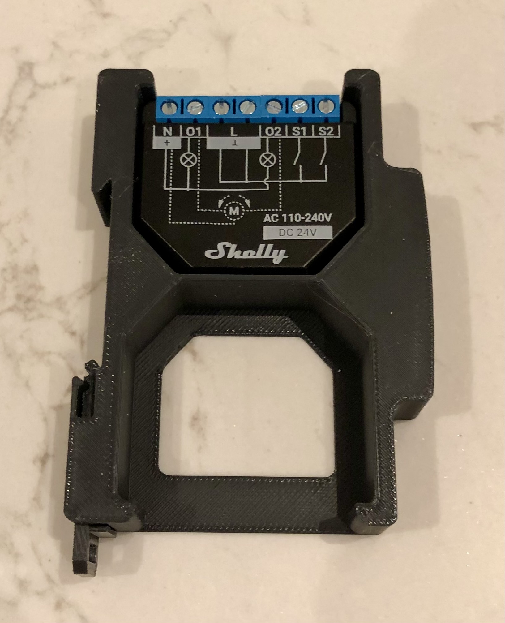 Double Shelly Plus Din Rail Bracket / Soporte doble de Shelly Plus para ...
