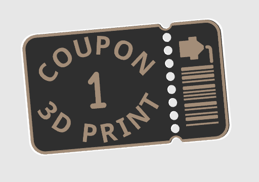 Coupon for Free 3D Print by Filamentos | Download free STL model ...